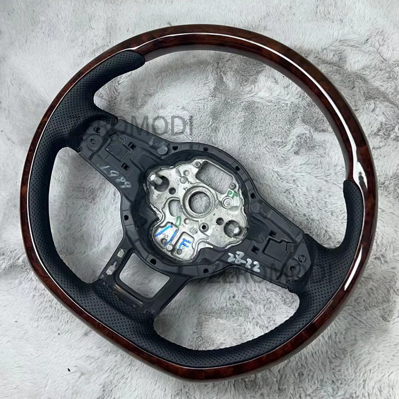 For-VW-Golf-MK7-MK7-5-GTI-R-Custom-Made-Racing-Wooden-Leather-Steering ...