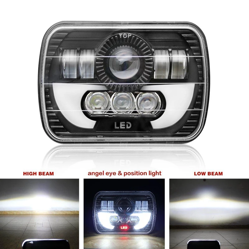 7-Inch-Square-Daytime-Running-Light-Car-Motorcycle-Front-Headlight-DRL ...