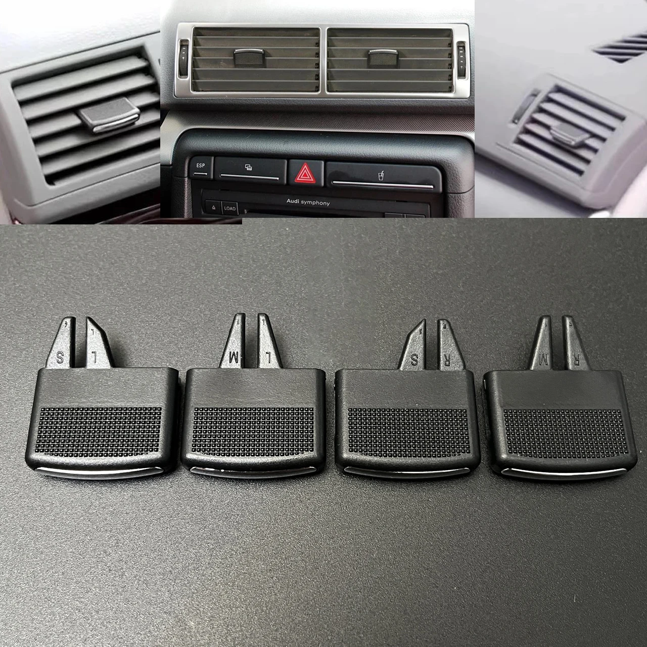 Front Dashboard AC Air Vent Grill Pick Clip Trim for Audi A4 B6 B7 ...