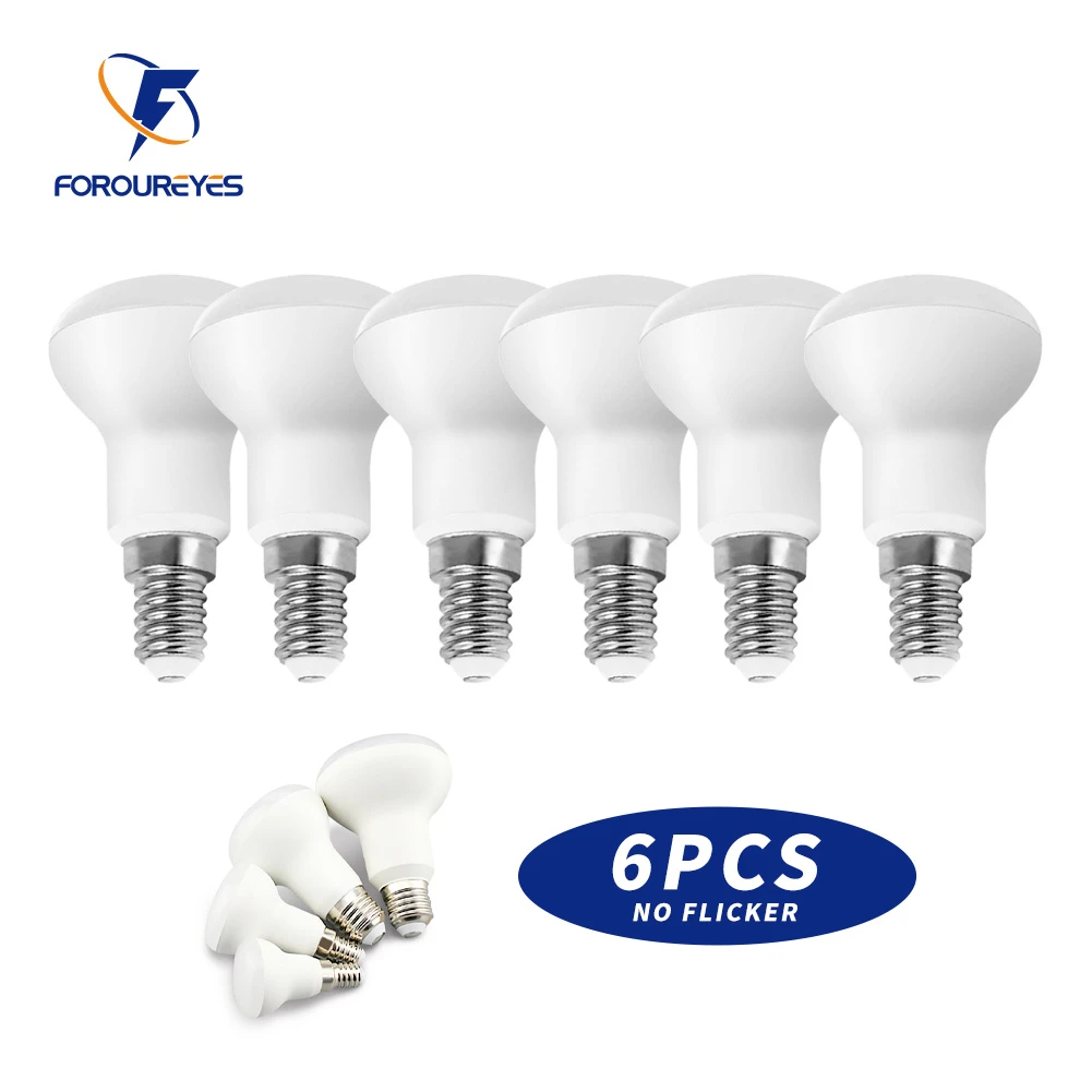 6pcs R39 R50 R63 R80 Umbrella Led Bulb No Flicker AC85 220V LED Lampada ...