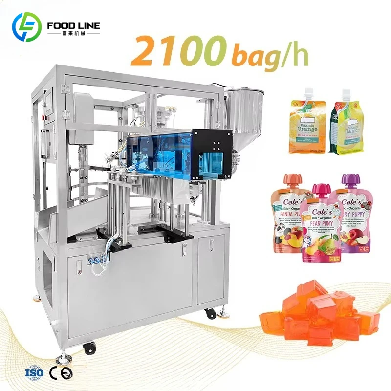Automatic Spray Bag Filling and Packing Machine Tabletop Rotary Juice ...