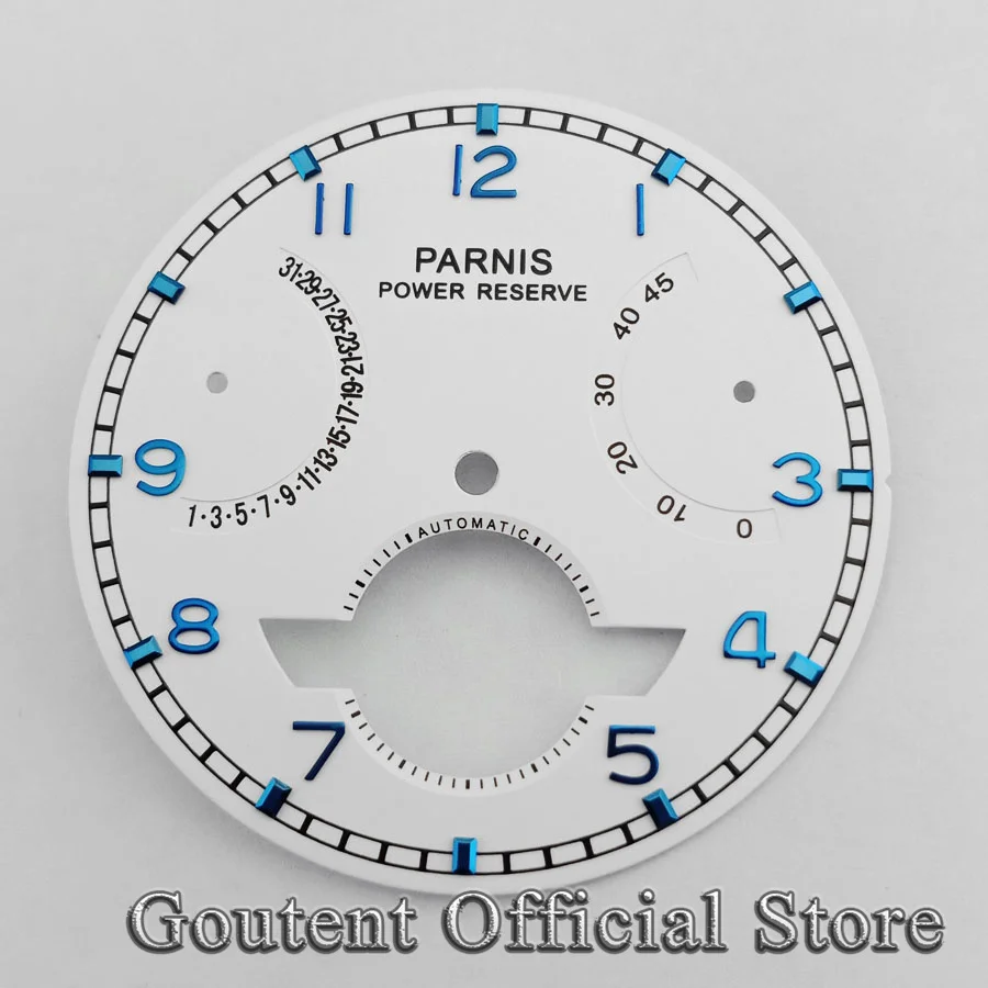 37mm Parnis White Watch Dial Kit Seagull ST2505 Automatic Movement ...