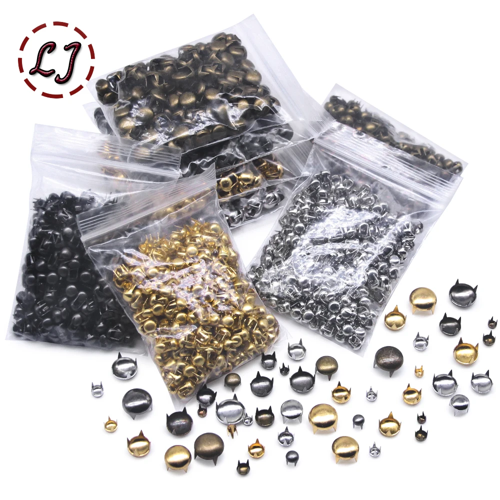 1 PACK Round Copper Dome Rivets Spike Leather Studs Spots Nailhead Punk ...