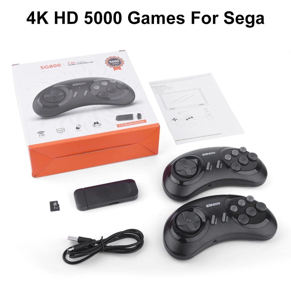 SG800-Retro-Game-Console-Wireless-Console-2-4G-Built-in-5000-Classic ...