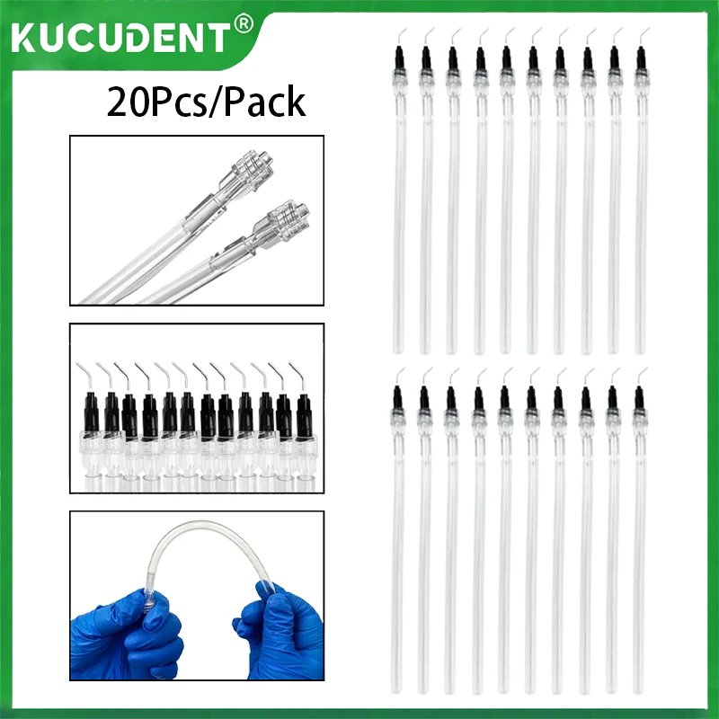 20Pcs Dental Medical Saliva Ejector Aspirator Suction Pre Bent with ...