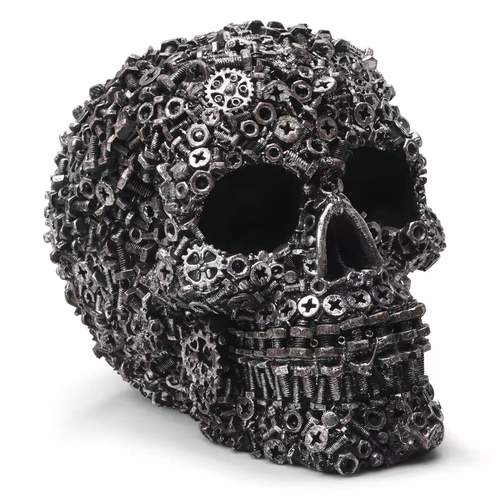 Resin-Screw-Gear-Mechanical-Style-Skull-Decorative-Crafts-Ornament-Home ...