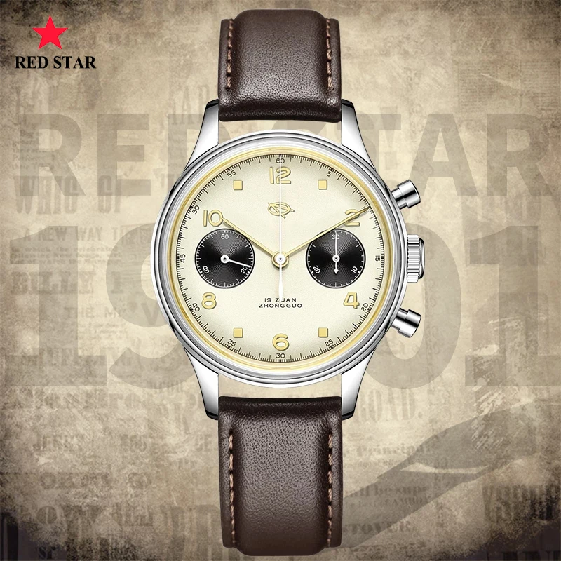 Retro Business Men's Chronograph Watch 19 Zuan 1901 Seagull Movement ...