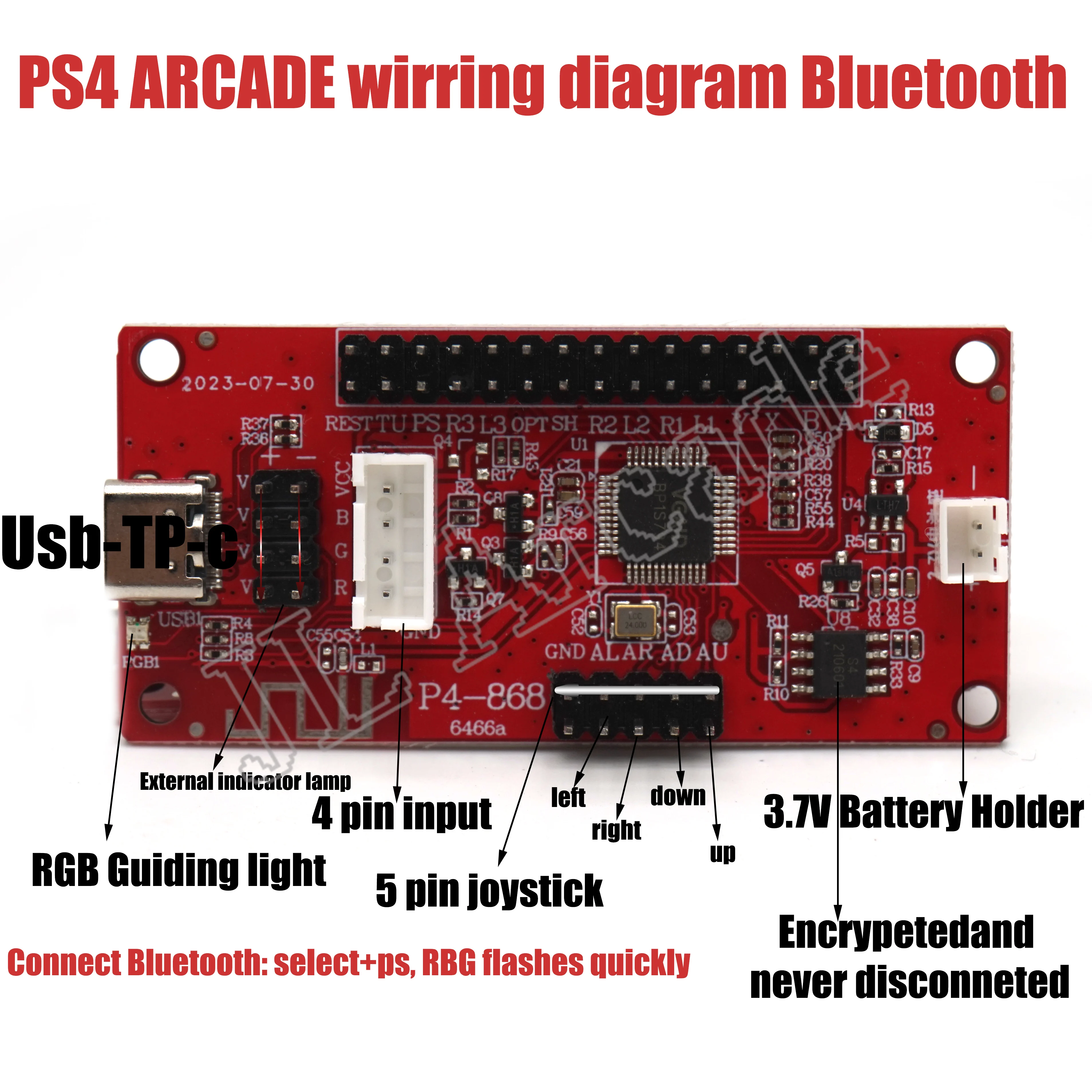 USB-Arcade-Zero-Delay-Joystick-Encoder-PCB-Board-Game-Controller-PS3 ...