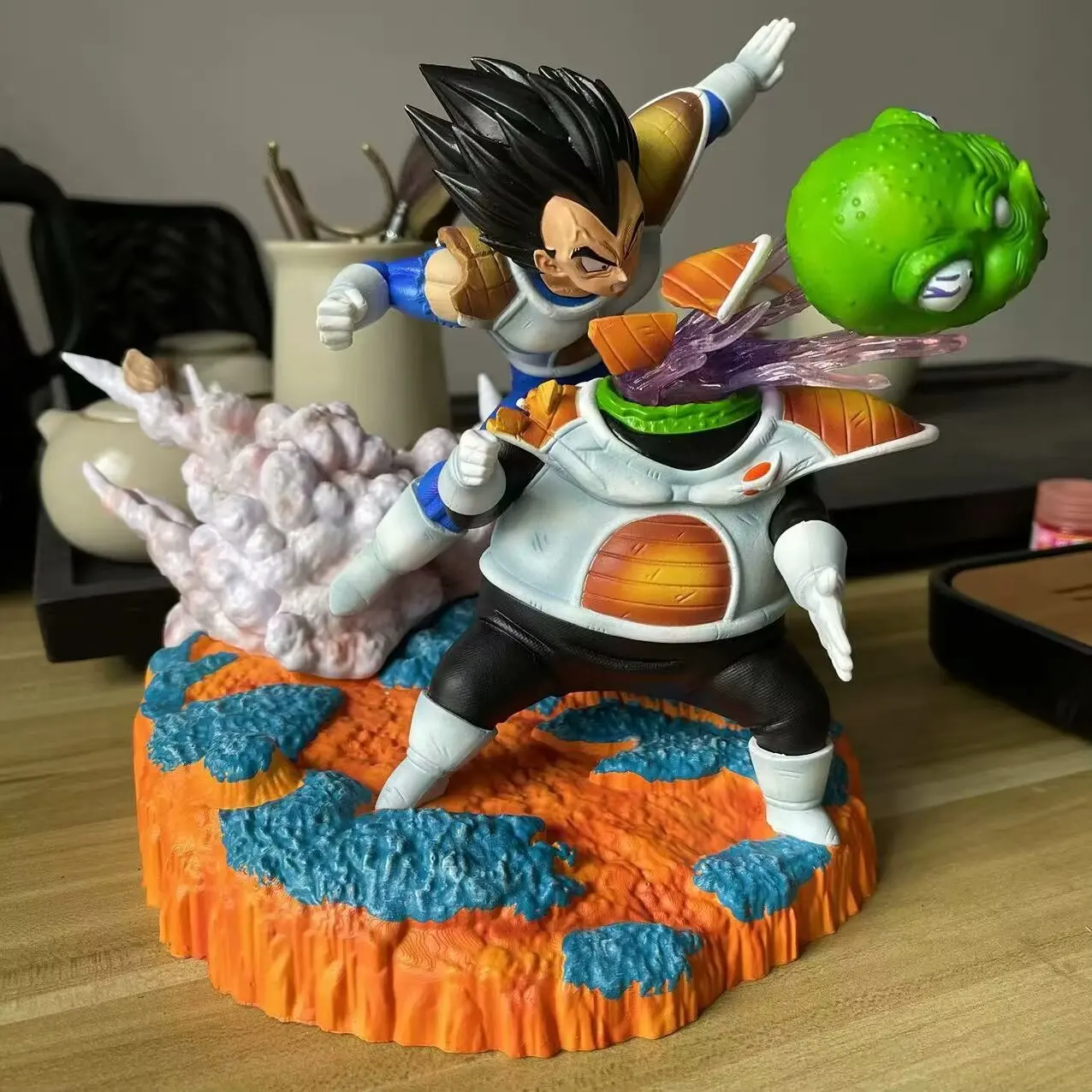 Anime Dragon Ball Z Super Saiyan Vegeta VS Guldo Battle Ver. PVC Action ...