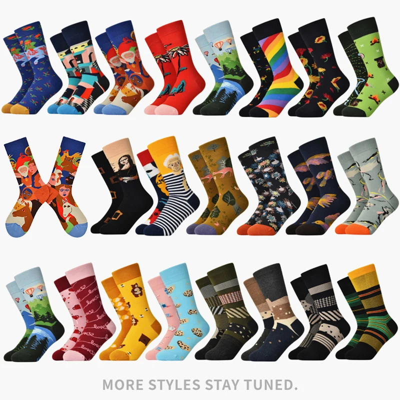 1 Pair Man Women Sock Original AB Tide Socks Colorful Socks Van Gogh ...