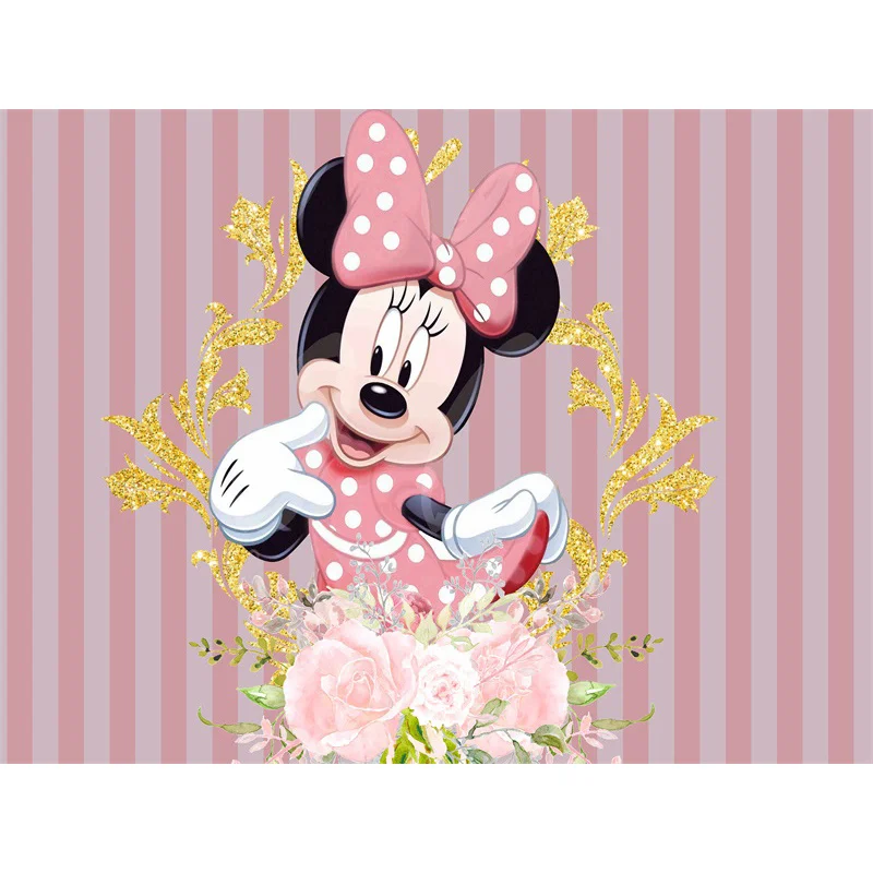 Minnie Mouse Rosa Y Dorado Doğum Günü Süsleri Ve Parti Malzemeleri