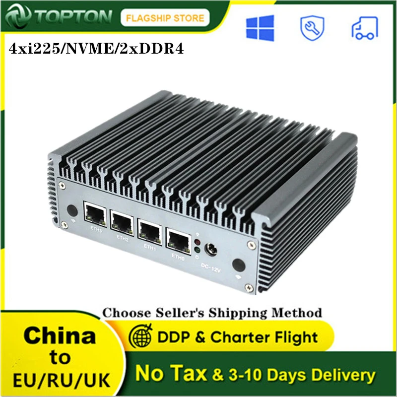 Firewall Router Pfsense 4x Intel I225v 2.5g Lan Fanless Mini Pc Celeron ...