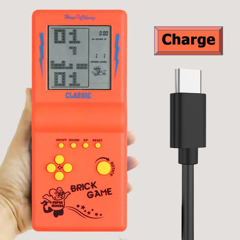 Rechargeable Portable Pocket Game Console Type-C Charge Retro Handheld ...