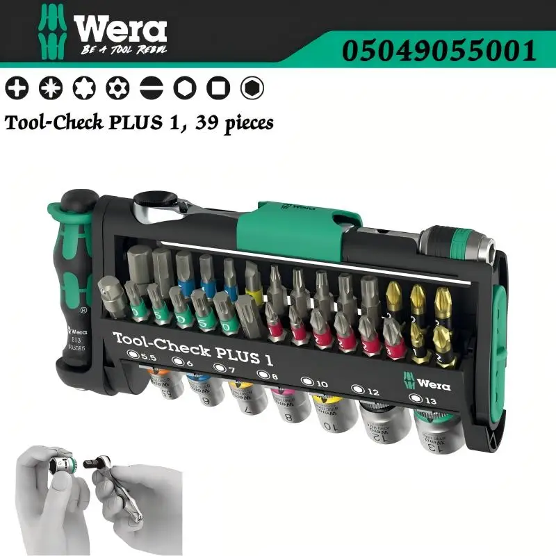 Wera 05049055001 Tool-Check Plus 39Pcs Compact Tool Set - ZyklopMini ...