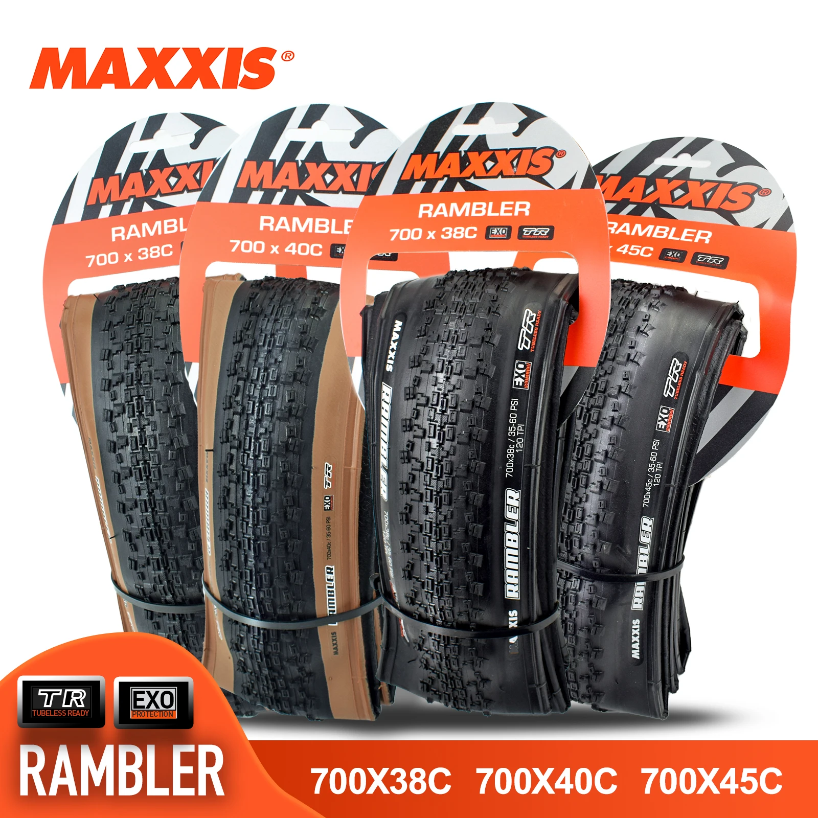 1pc Maxxis 27.5 Rambler Bicicleta De Estrada Pneu 700 * 38c 700 * 40c ...
