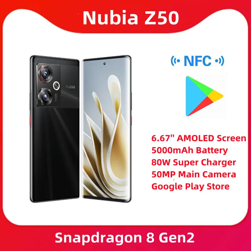 New Arrival Nubia Z50 5G Smart Phone 6.67'' AMOLED Screen 5000mAh ...