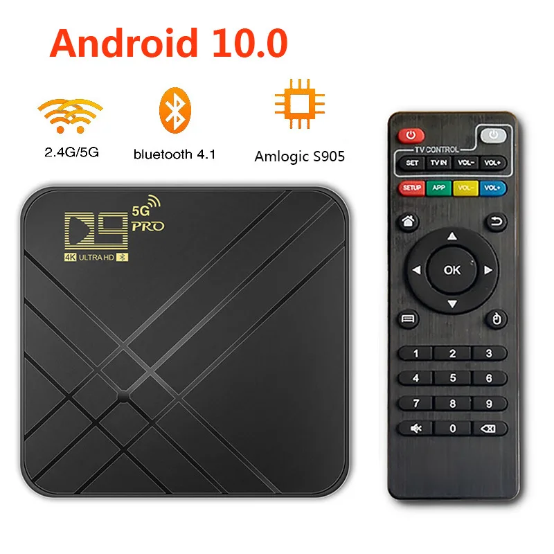 D9 PRO 5G Android 10.0 TV box 2.4G&5G WIFI network set-top box ...