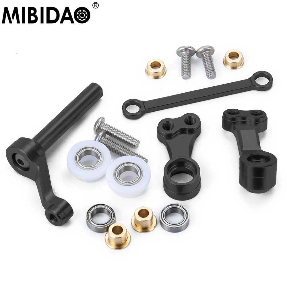 MIBIDAO-Metal-Aluminum-Bearing-Steering-Bell-Crank-Assembly-Kit-For-1 ...