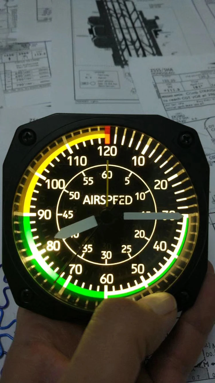 Cessna Aircraft Simulation Instrument Airspeed Meter Alarm Clock ...