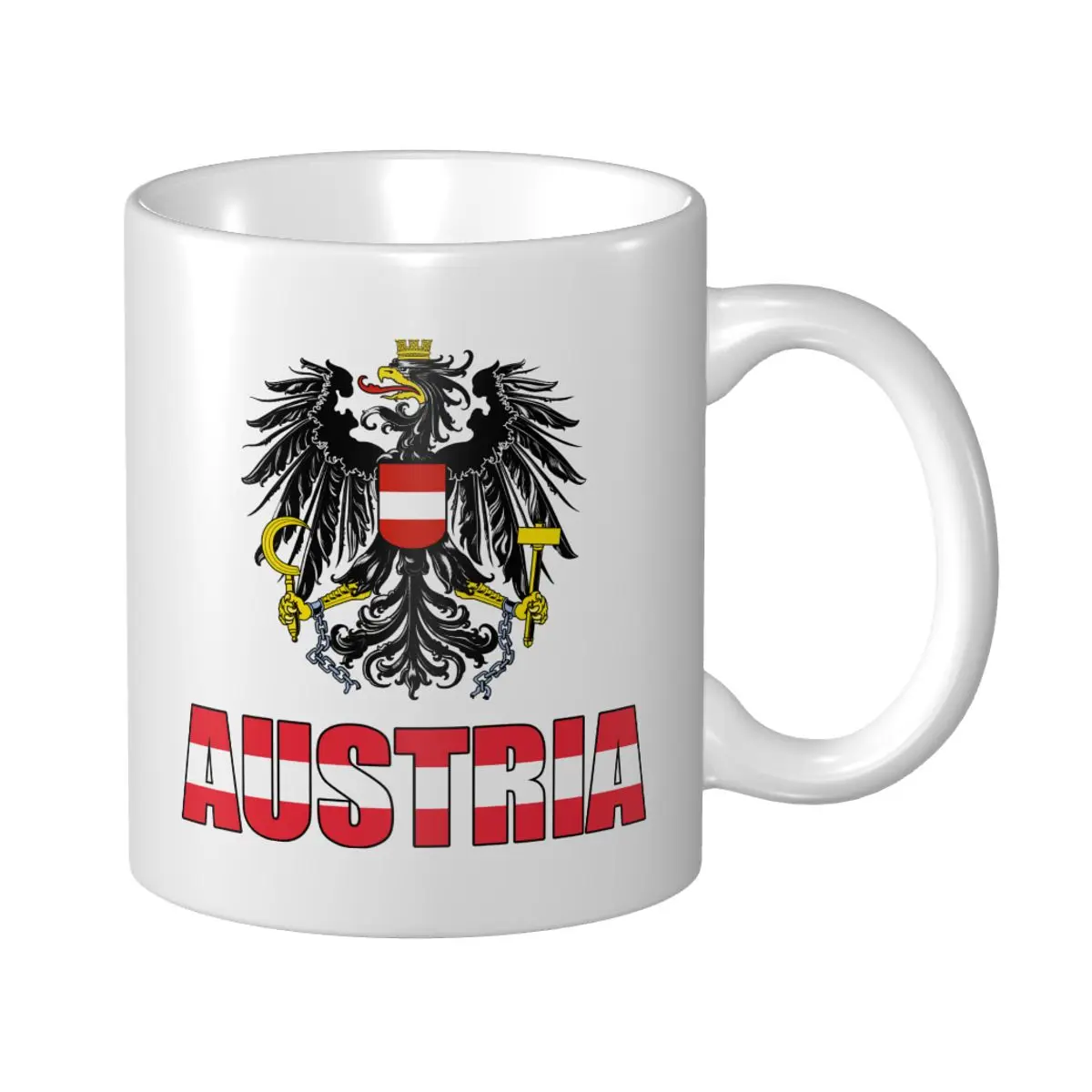 Mark Cup Mug Austria Letter Flag Emblem Coffee Mugs Tea Milk Water Cup ...