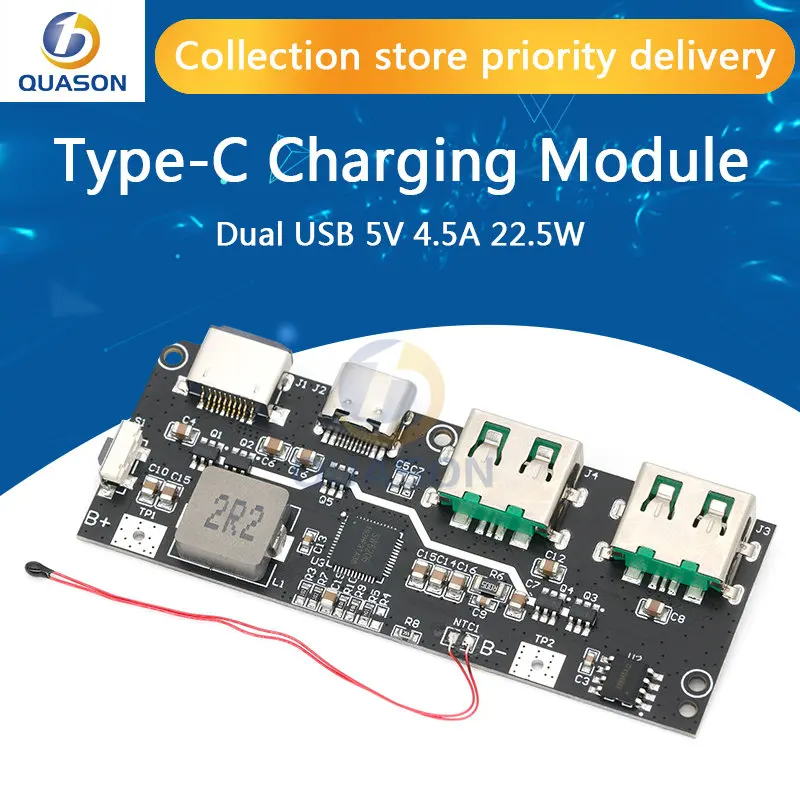 Qc4.0 Qc3.0 Led Dual Usb 5v 4.5a 22.5w Micro/type-c Usb Mobile Power ...