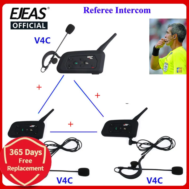 3 Riders Talking 1200m V4c Full Duplex Communication Headset For ...