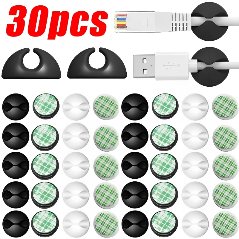 Mini-Cable-Clips-Silicone-Car-Dash-Desktop-Wire-Tidy-Organizer-Cable ...