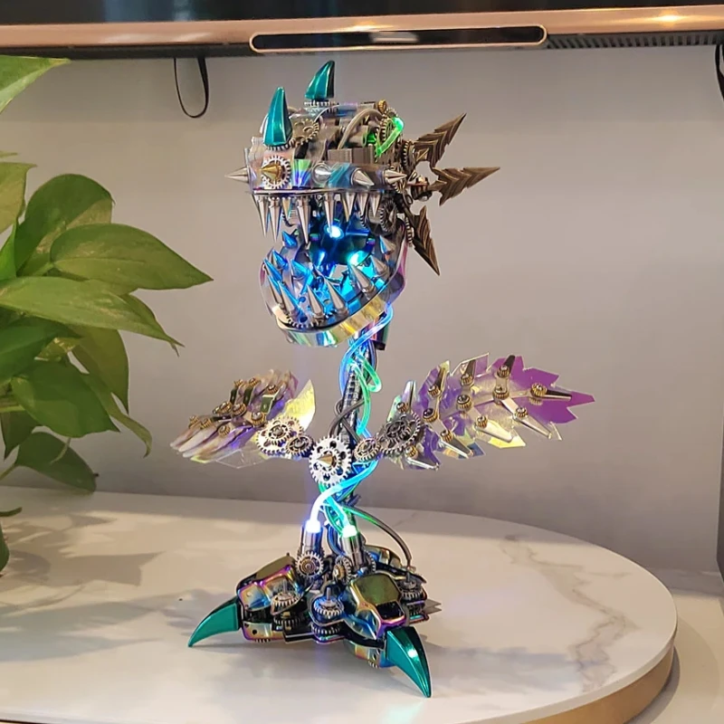 3D-Puzzle-Piranha-Plant-Flower-Metal-DIY-Assembly-Kits-Mechanical ...