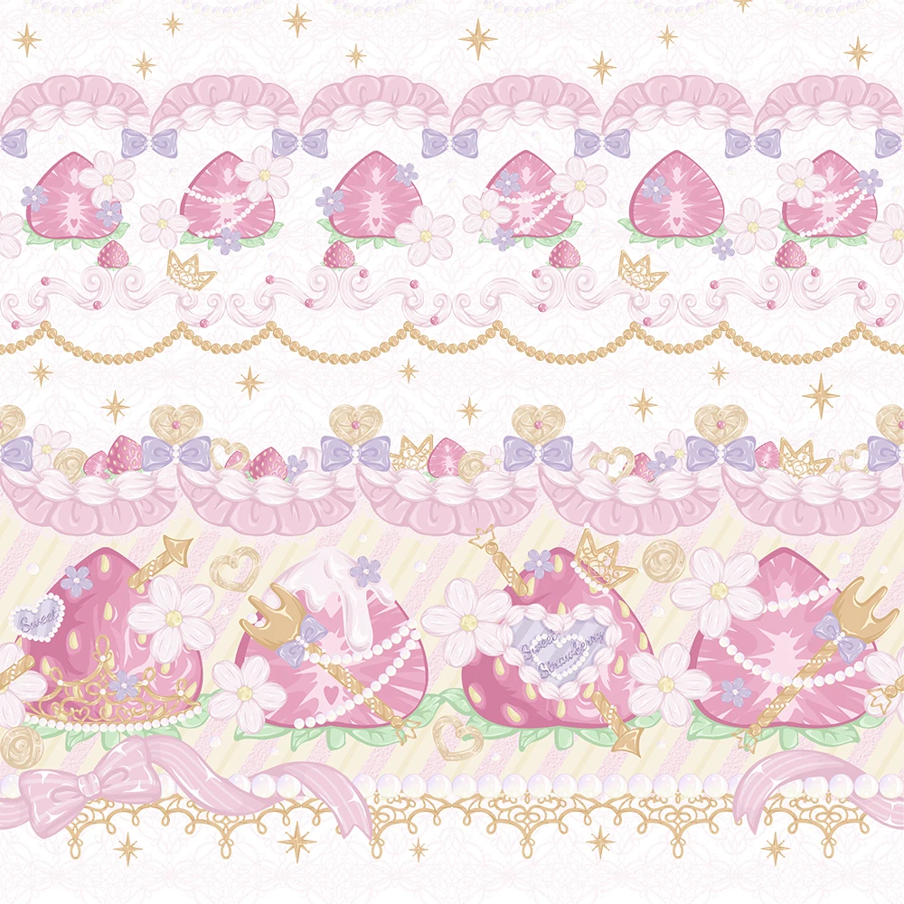Spring-strawberry-cake-lovely-Lolita-Dress-fabric-DIY-handwork-bag-Hand ...
