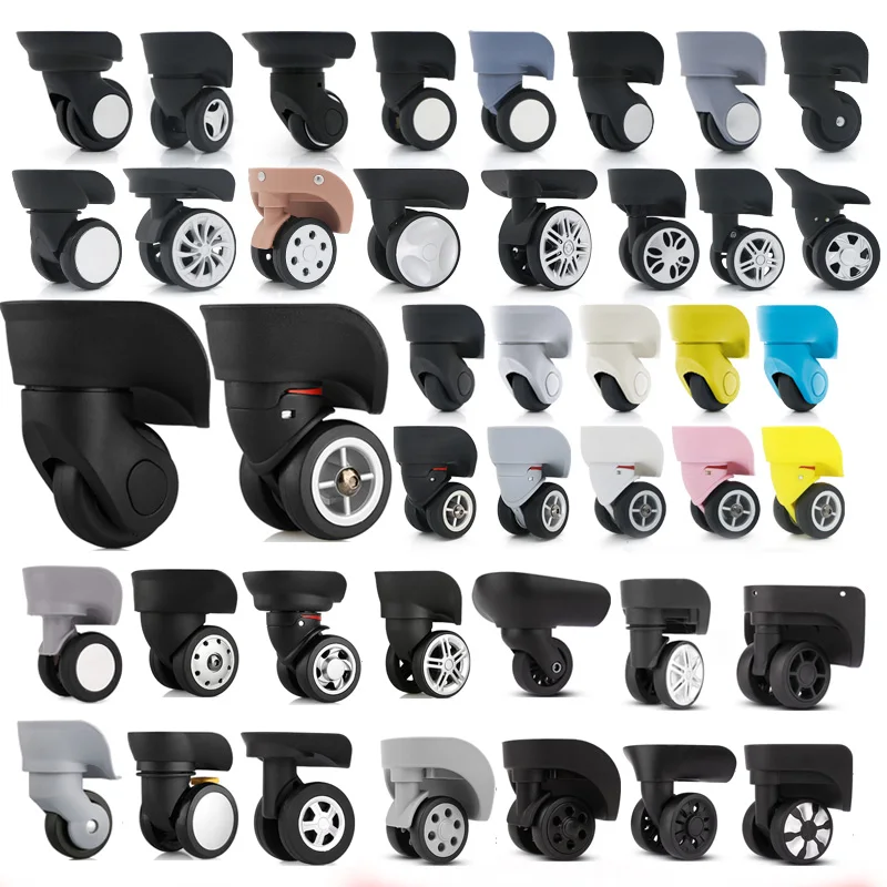 Trolley Luggage Trunk Caster Accessories Wheel Pulley Password Suitcase ...