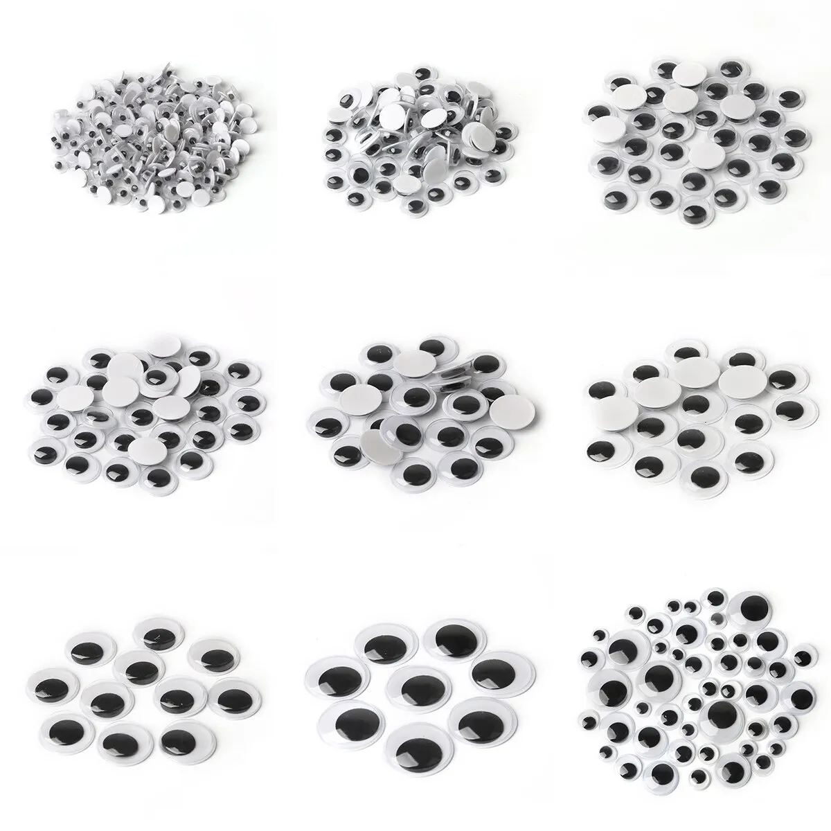 100PcsDIY-Movable-Eyes-Simulated-Animal-Eyesblack-and-White-Colored ...