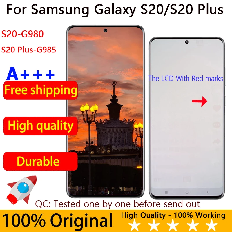 Original-AMOLED-Frontal-Display-S20-Plus-lcd-For-Samsung-S20-G980-S20 ...