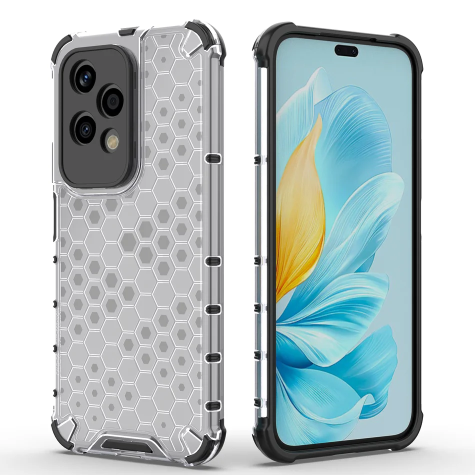 For-Honor-200-Lite-5G-Shockproof-Hybrid-PC-TPU-Case-Honeycomb-Series ...