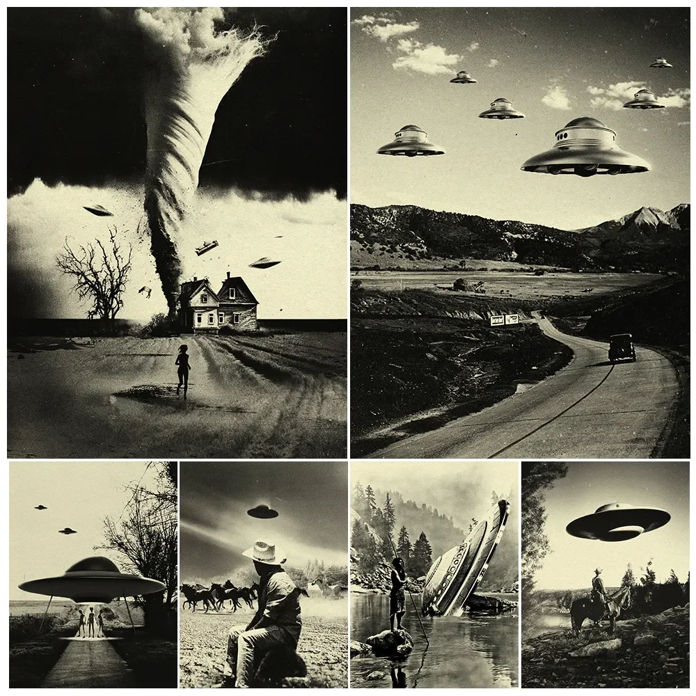 Alien-Invasion-Surreal-Photography-Retro-Art-Poster-And-Print-Home ...