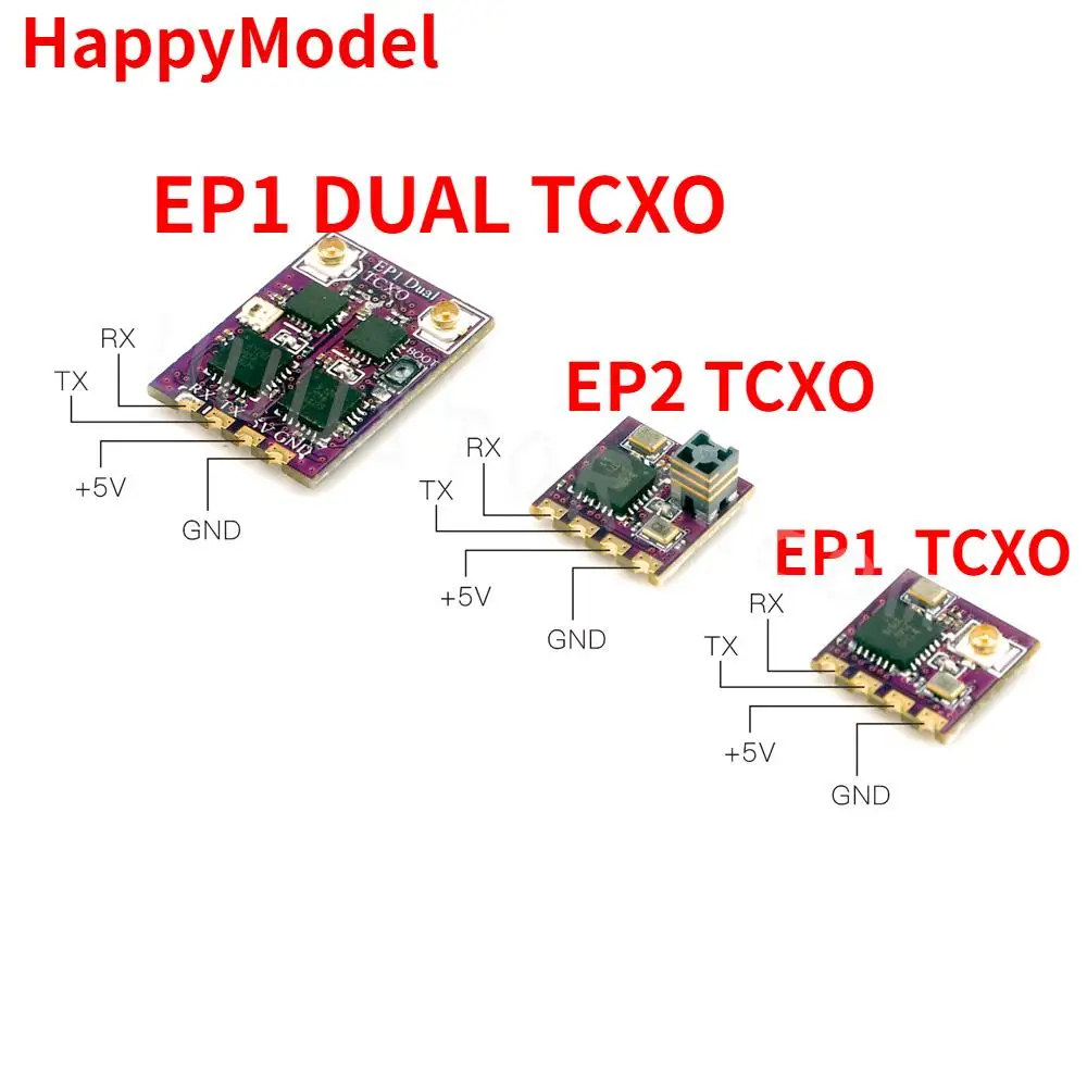 HappyModel 2.4G ELRS EP1 EP2 EP1 DUAL TCXO True Diversity Receiver with ...