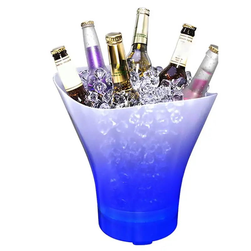 LED Ice Bucket 7L Glowing Cooler Bucket Colorful Lighted Drink ...