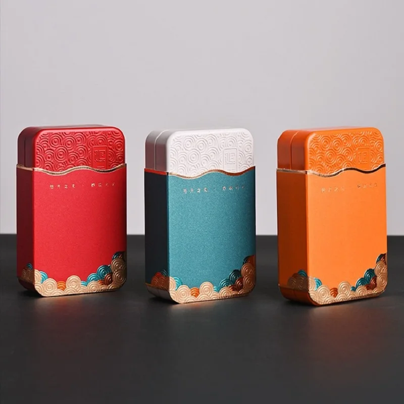 Rectangular Wavy Pattern Metal Storage Candy Box Small Portable Tin ...