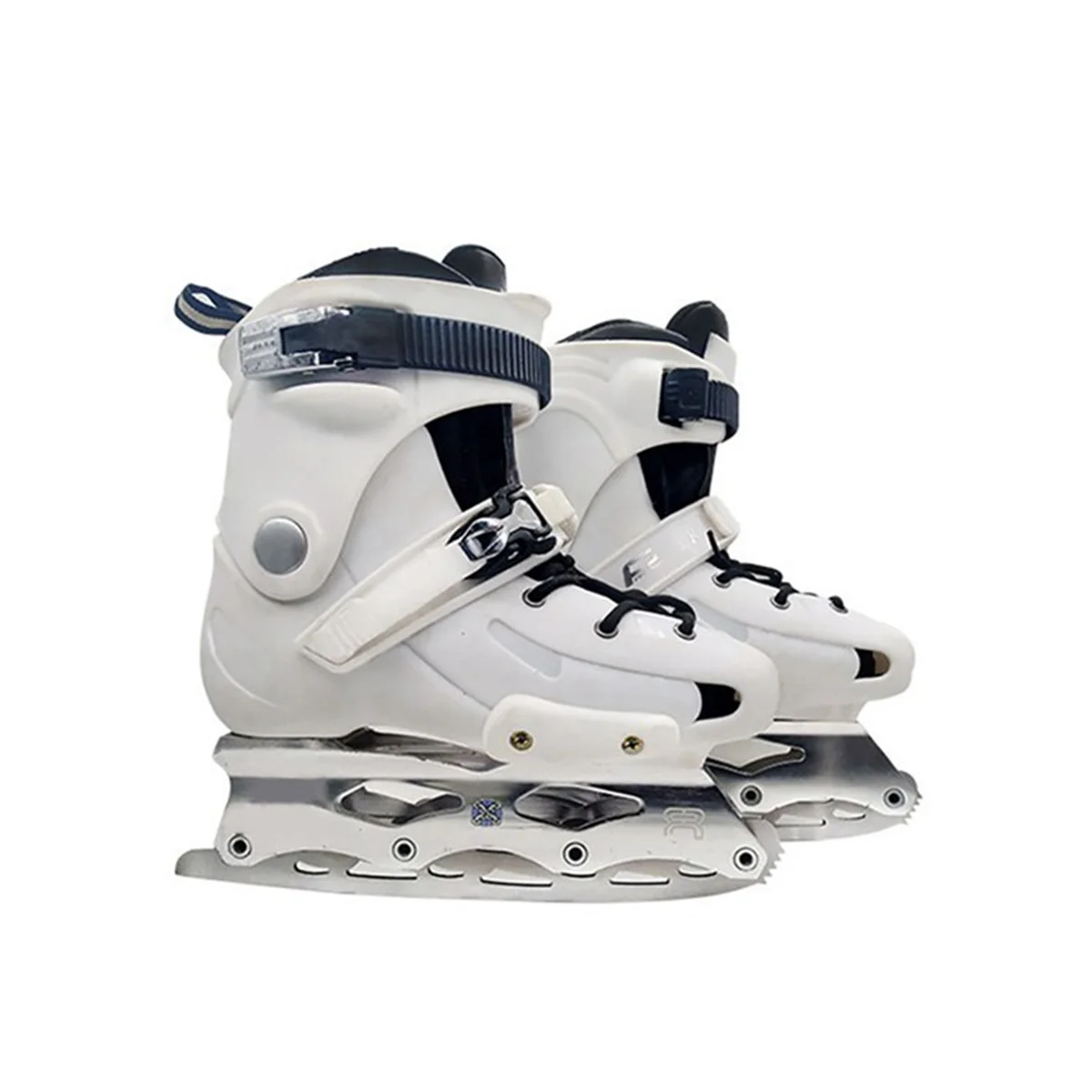 Pat-n-art-stico-en-l-nea-de-acero-inoxidable-con-hoja-de-patinaje-sobre ...