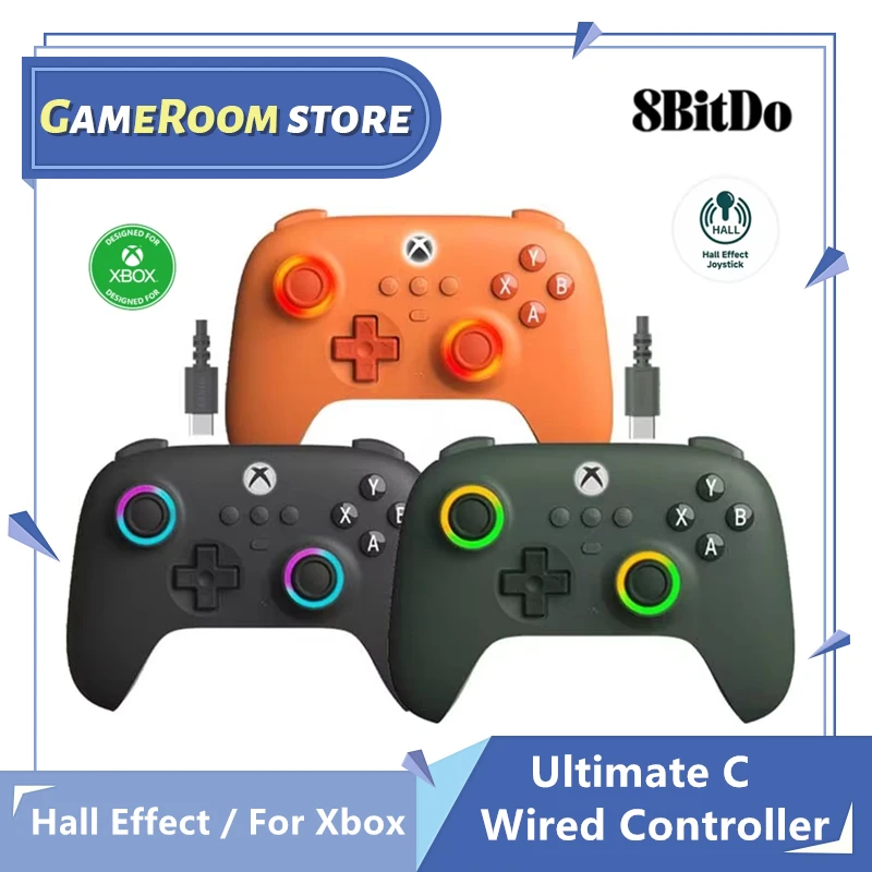 8BitDo-Ultimate-C-Wired-Controller-Gamepad-USB-com-joysticks-de-efeito ...