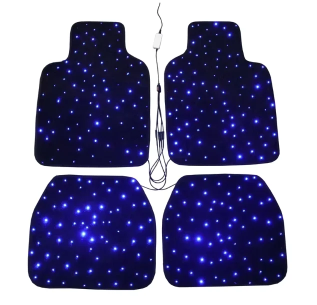 Fiber OpticTwinkle Stars Car Mats Star Light LED Rugs With APP Remote ...