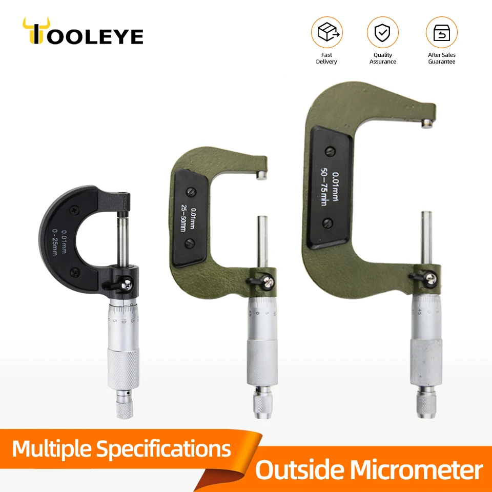 External-Micrometer-Set-Outside-Micrometer-Micro-Meter-Mechanical ...