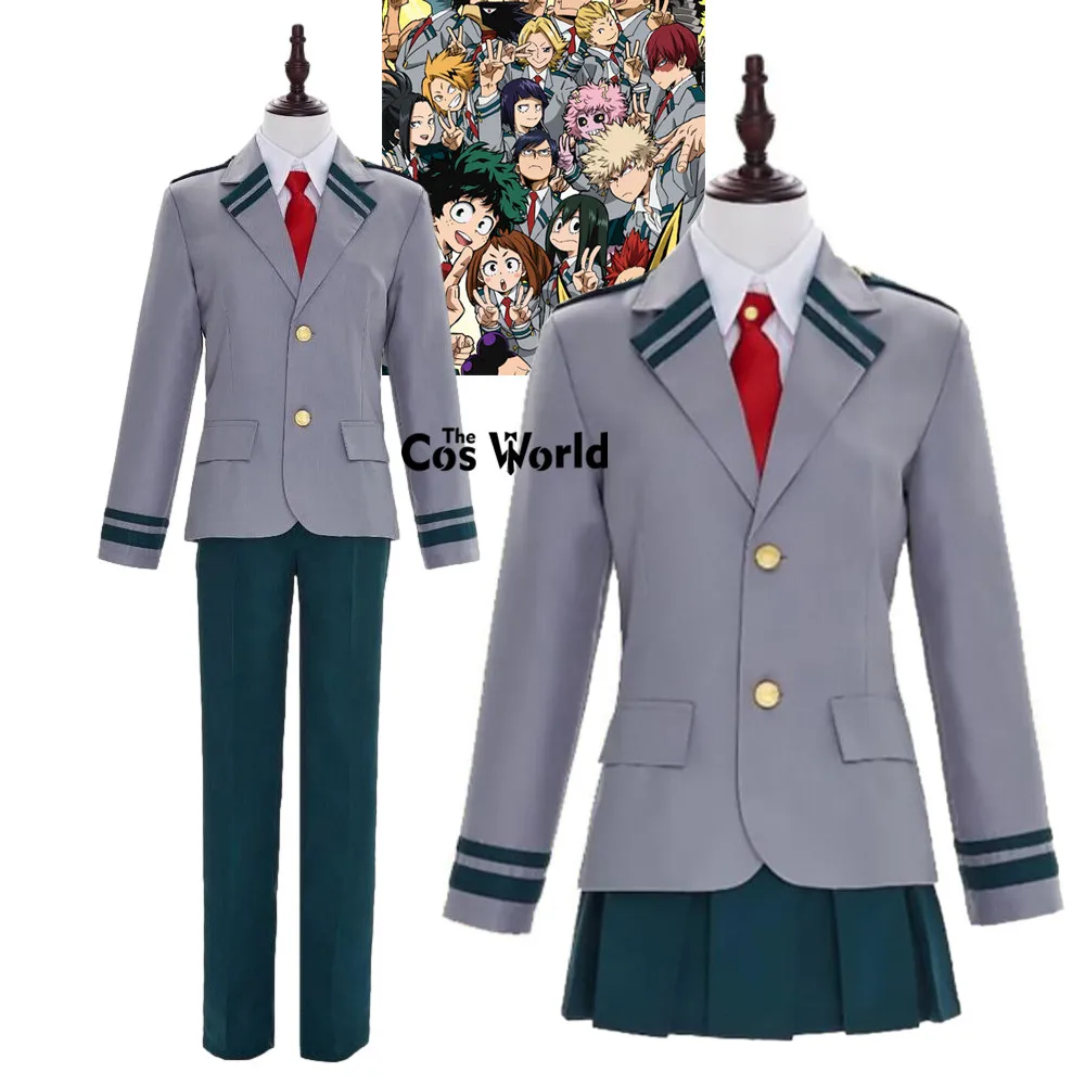 Midoriya Izuku Bakugo Katsuki Uraraka Ochaco School Uniform Outfits ...