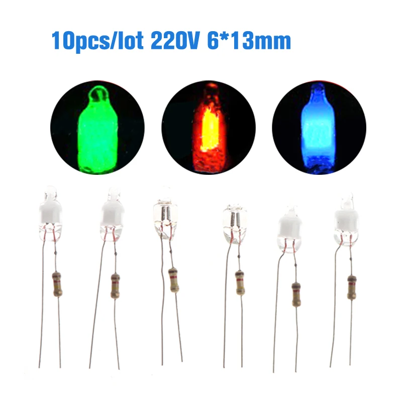 10Pcs-Neon-Indicator-Light-Green-Red-Blue-Signs-6mm-Neon-Lamp-Glow-2 ...