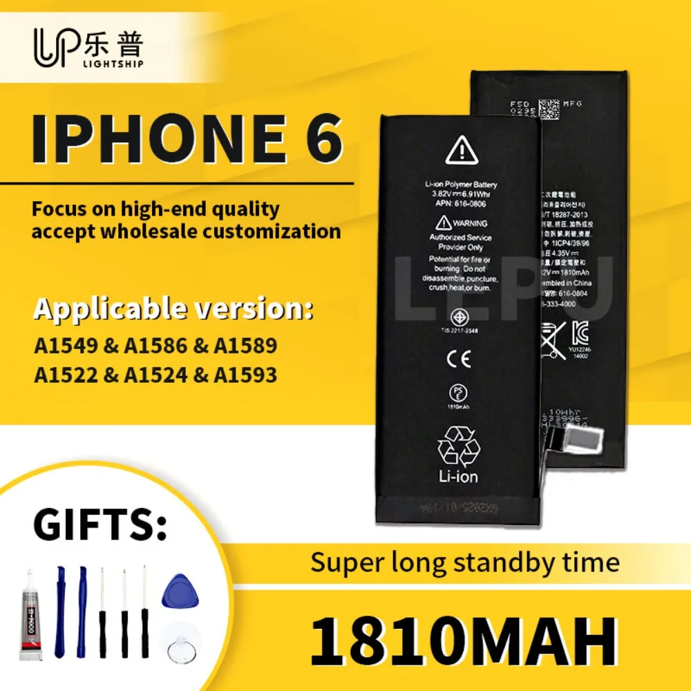 Battery For iPhone 6 Original Battery 1810mAh with Free Tools kits ...