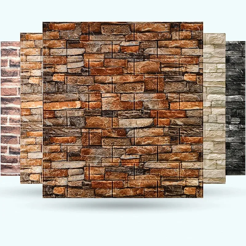 38-5cm-35cm-Home-Self-adhesive-Panels-Brick-Pattern-3d-Wallpaper-PVC ...