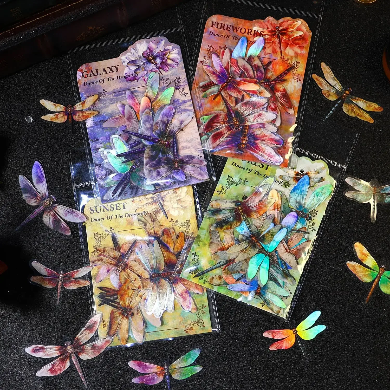 Journamm-20pcs-pack-Dragonfly-Twinkle-Stickers-PET-Materials-DIY ...