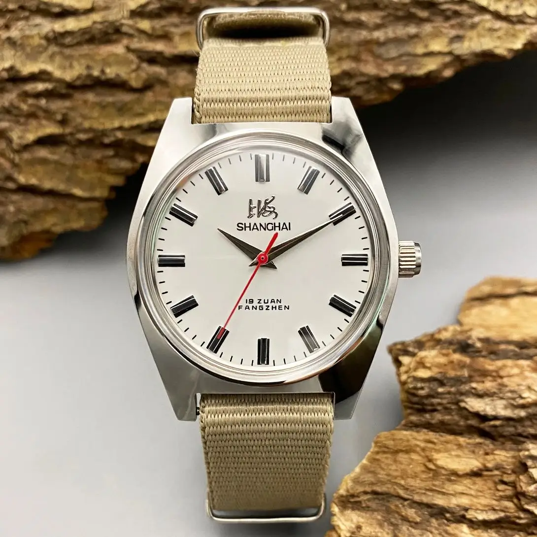 Shanghai Watches 36mm Men's Mechanical Wristwatch Model 7120 Drop ...
