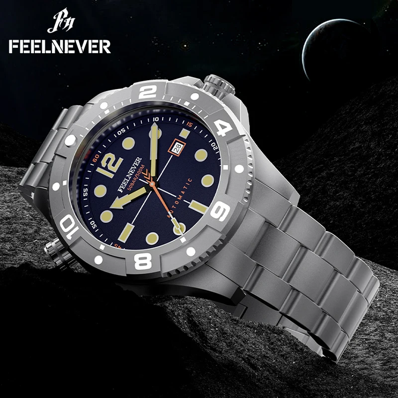 FEELNEVER Professional Automatic Watches Men LIGE Military Dive Luxury ...