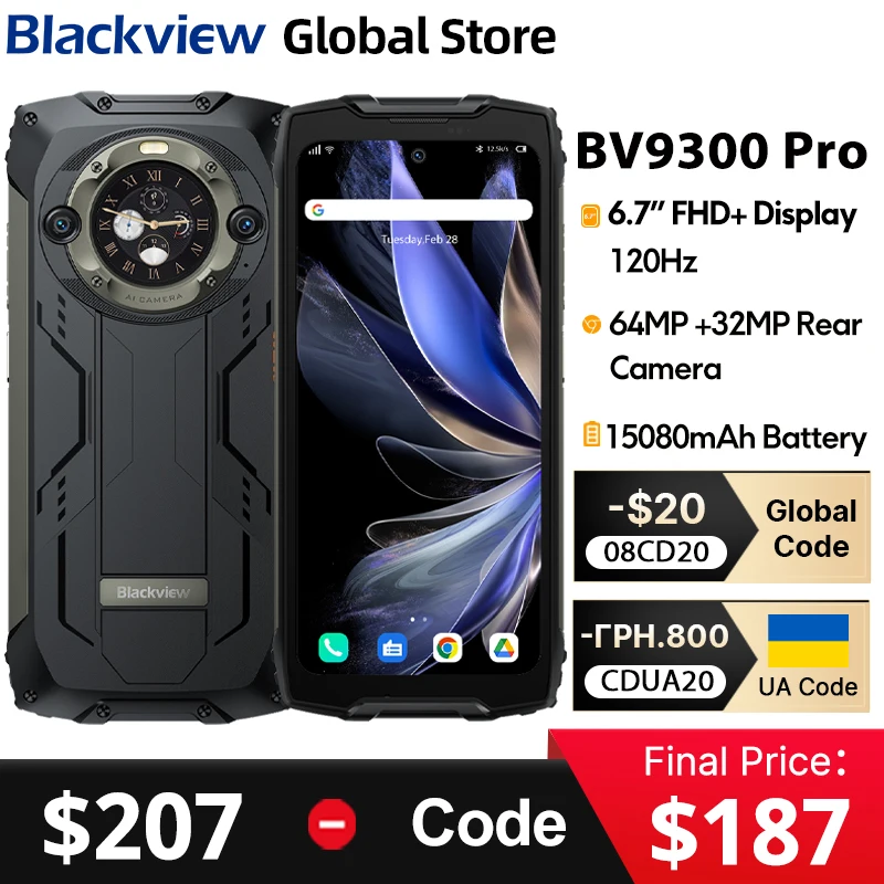 Blackview-tel-fono-inteligente-BV9300-Pro-m-vil-resistente-pantalla-de ...