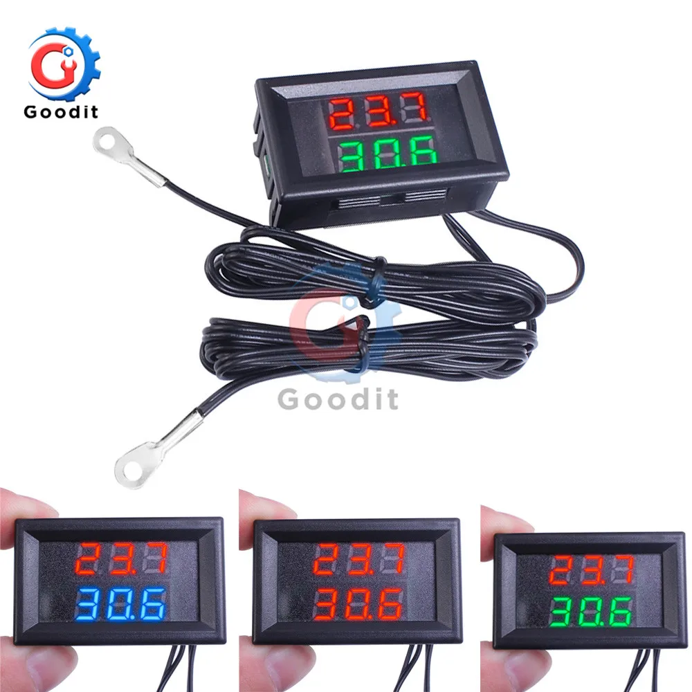 DC4V-28V-Mini-Temperature-Controller-Dual-Display-LED-Digital ...